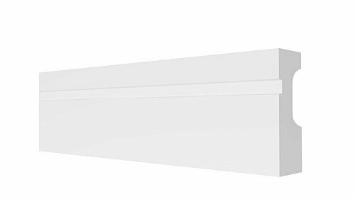 Плинтус напольный 19x70 мм белый ударопрочный полистирол полиуретановый под покраску 1 метр