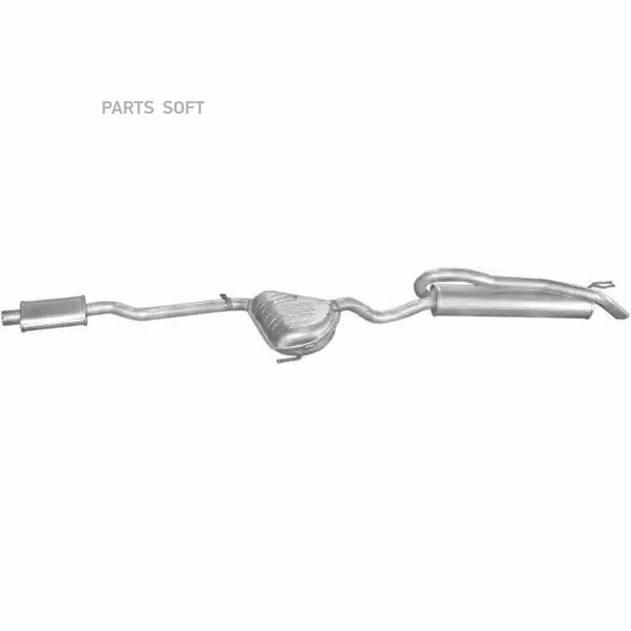 Глушитель средн+задн часть FIAT: MAREA 96-, MAREA Weekend 96-, LANCIA: DEDRA 96-99, DEDRA SW 96-99 от официального дистрибьютора, POLMOSTROW, артикул 07408