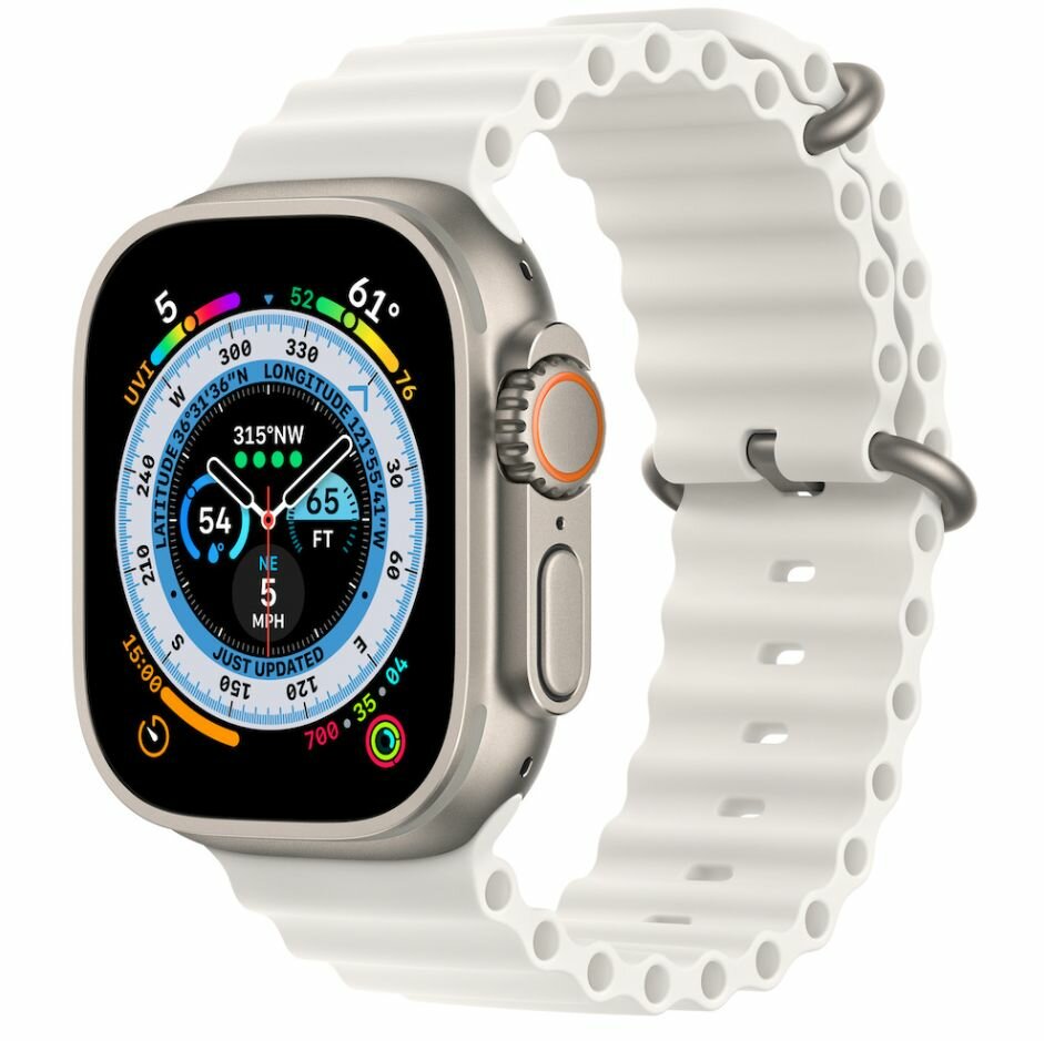 Apple Watch Ultra 49mm GPS + Cellular (4NH83) Titanium Case with White Ocean Band (уценка)