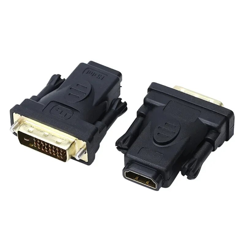 24 + 1 преобразователь DVI «папа» на HDMI-совместимый «мама» в адаптер DVI с поддержкой 1080P для проектора HDTV, позолоченный адаптер