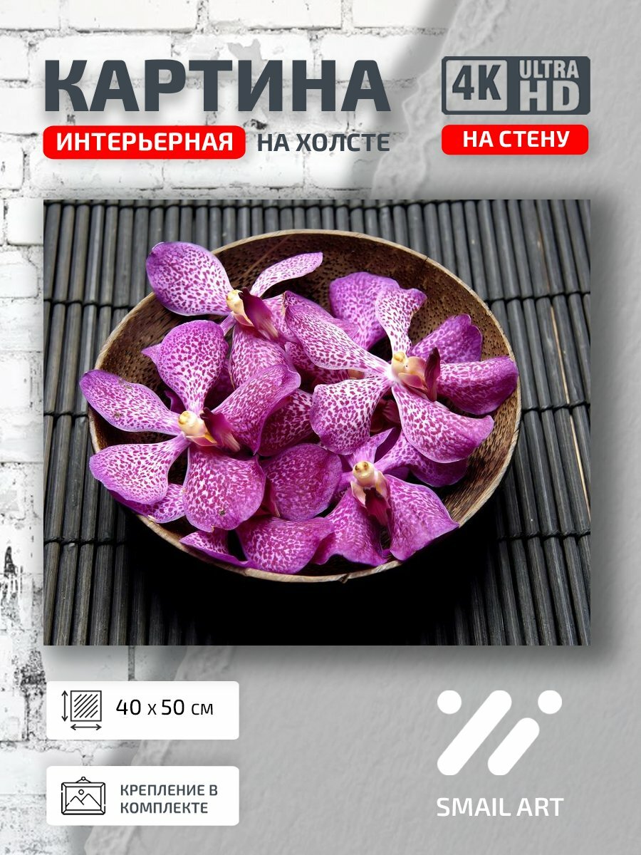 Картина на холсте интерьерная 40 на 50 на стену Фиолетовые Mood для кабинета атмосфера