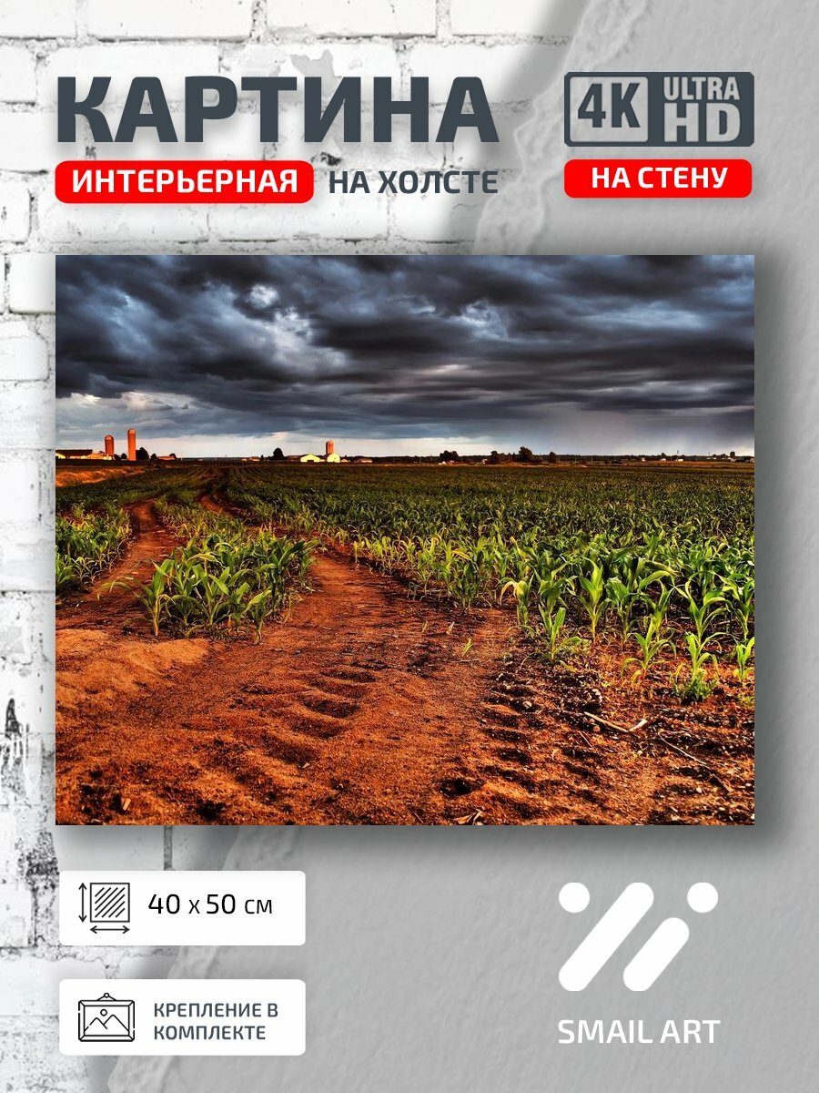 Картина на холсте интерьерная 40 на 50 на стену Весна Landscape для кабинета пейзаж декор