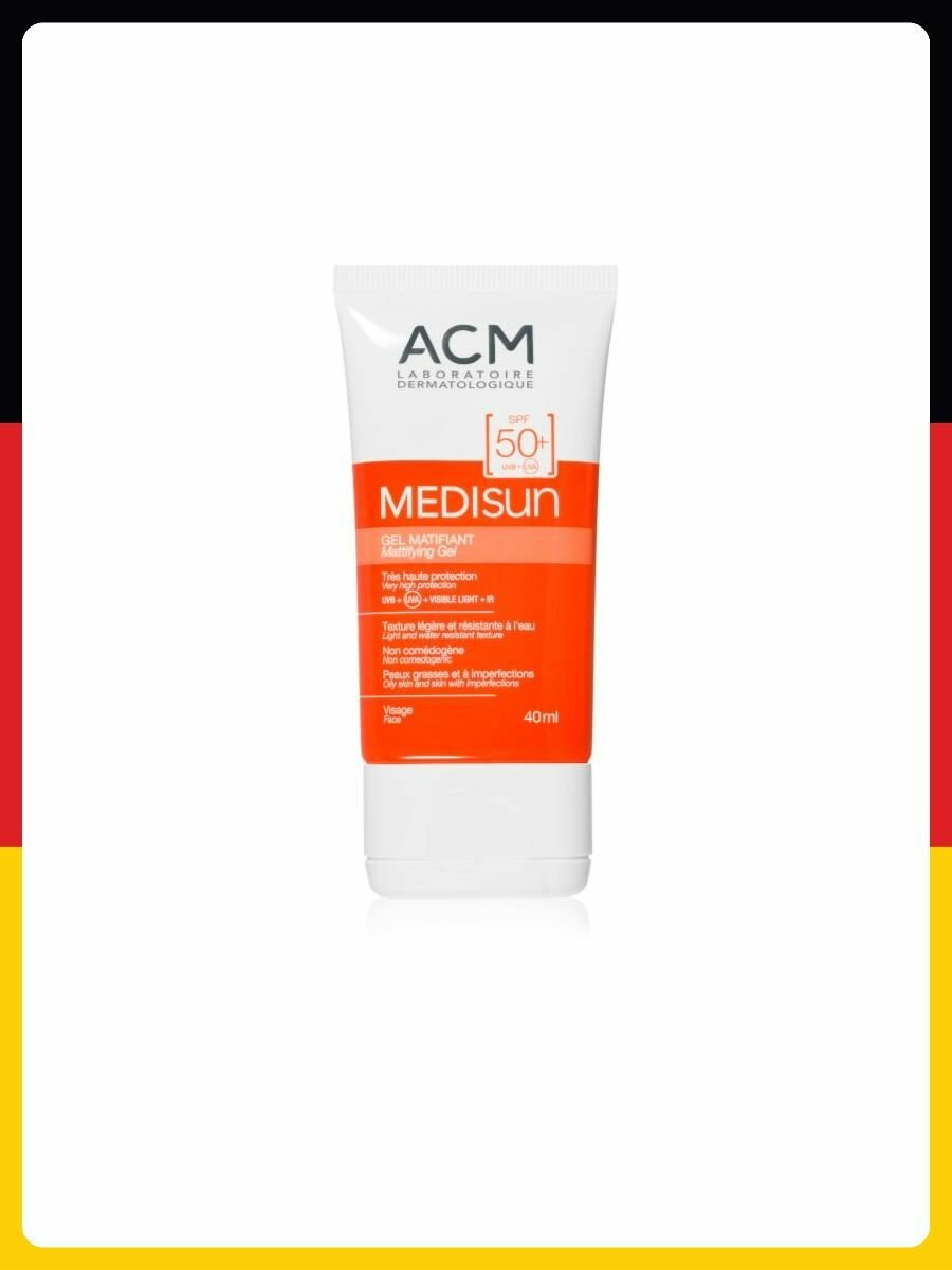 Средство солнцезащитное ACM LABORATOIRE DERMATOLOGIQUE Medisun protective, mattifying face cream SPF 50, 40 мл