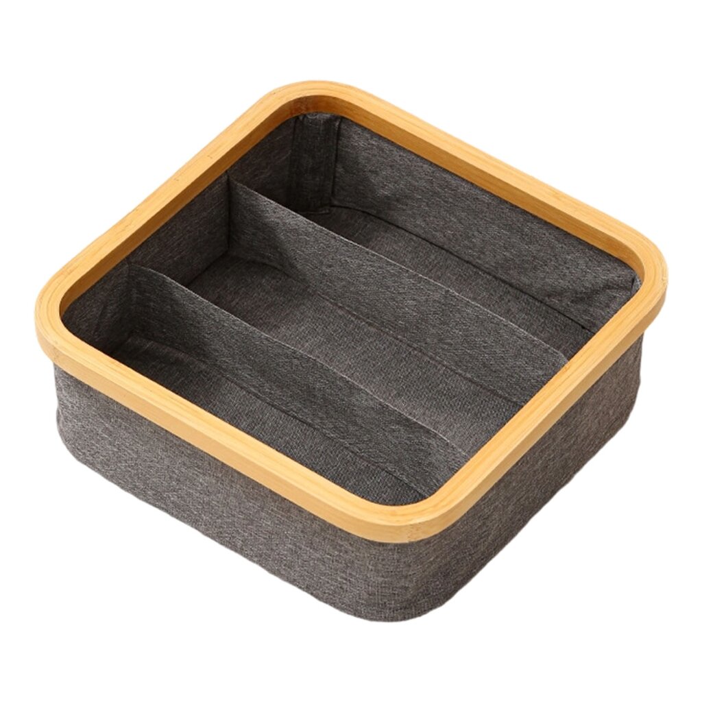 Корзина для хранения бамбукового круга, бытовой отсек, корзина для хранения нижнего белья, многофункциональная корзина для хранения мелочей в спальне- 3 дворцовые сетки