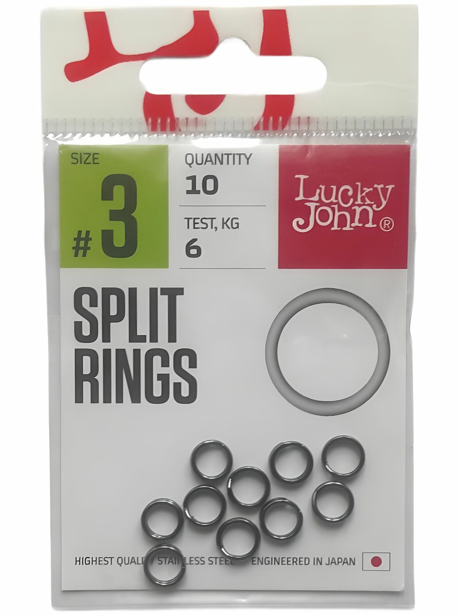 Кольца заводные LJ Pro Series SPLIT RINGS №3, 6,8 мм, 10шт.