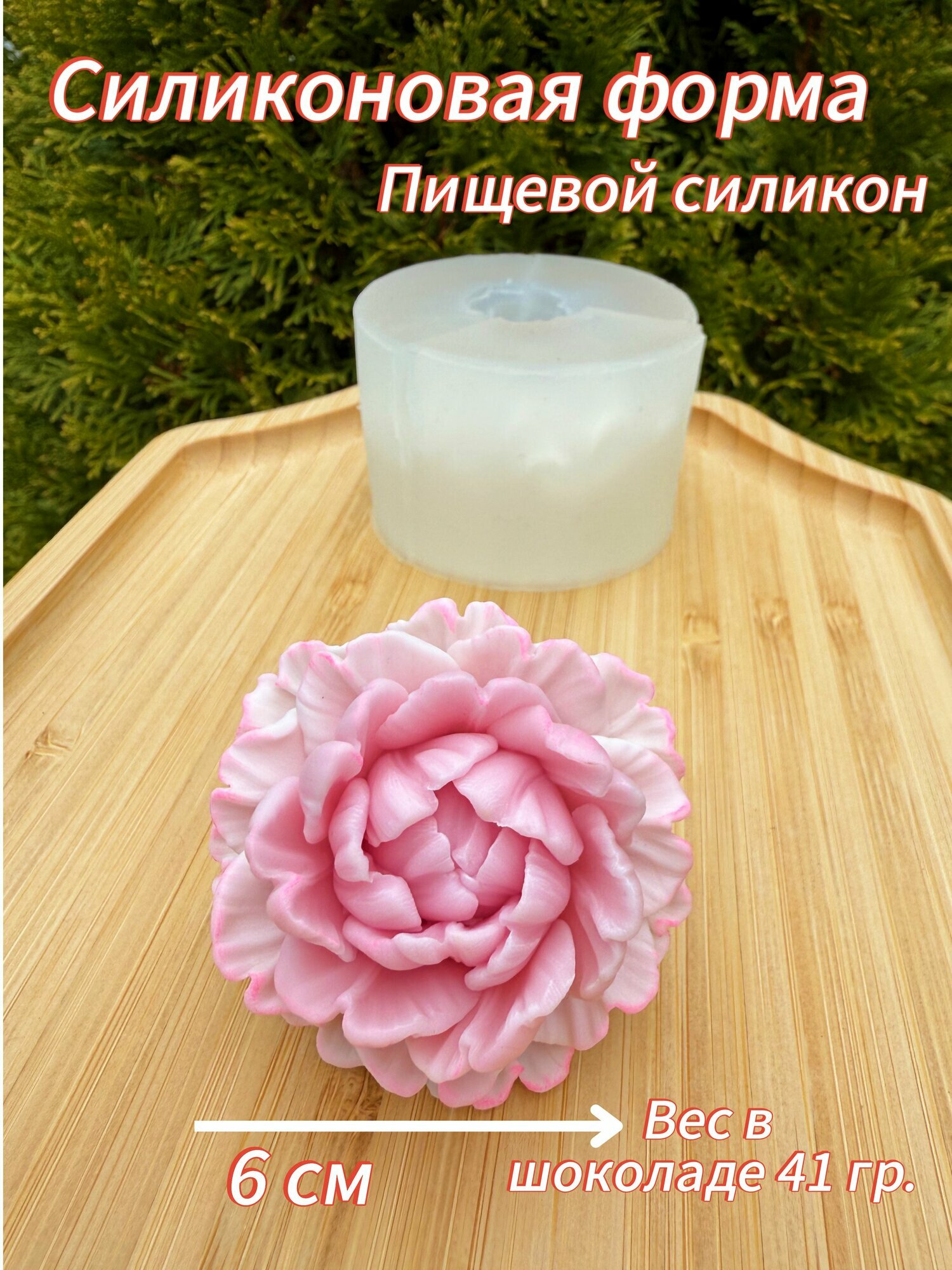 Молд силиконовый Пион