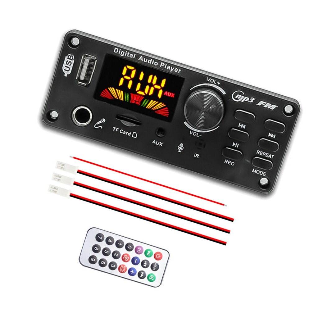 Микрофон 6,5 мм 12V с усилителем мощности 2*50 Вт Bluetooth плата для декодирования MP3-A