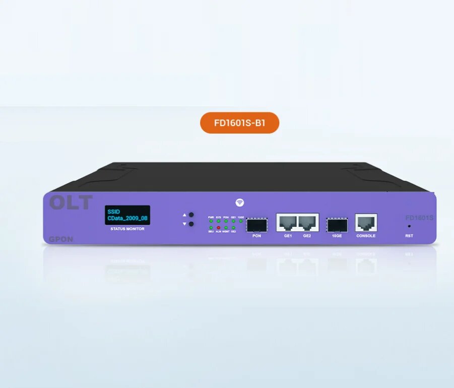 ZHWCOMM Cdata GPON OLT FD1601S-B1 Оптоволоконный терминал with SFP module