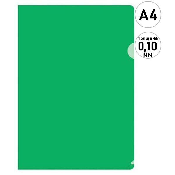 Папка-уголок " KWELT " А4, зеленая, пластик 0.10 мм, тисненая, прозрачная, количество: 20 штук