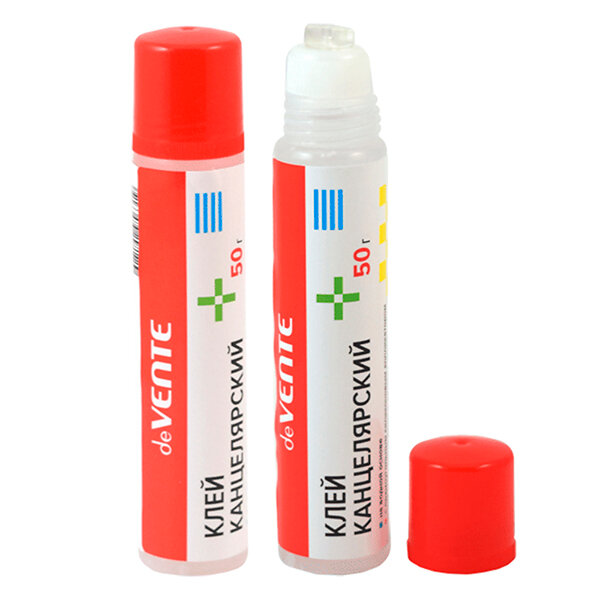 Клей канцелярский "deVente", 50 мл, силиконовый аппликатор, морозоустойчивый, количество: 12 штук