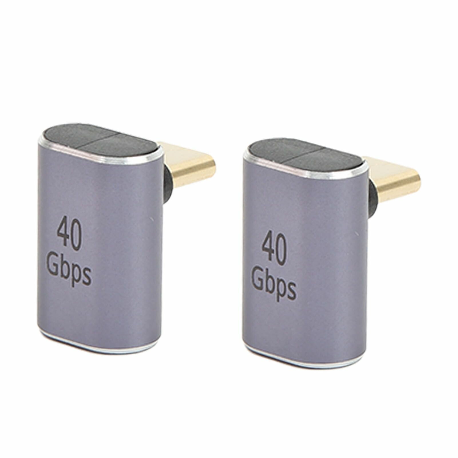 USB C адаптер 90 градусов, 40 Гб/с, быстрая зарядка, передача данных и видео до 8K