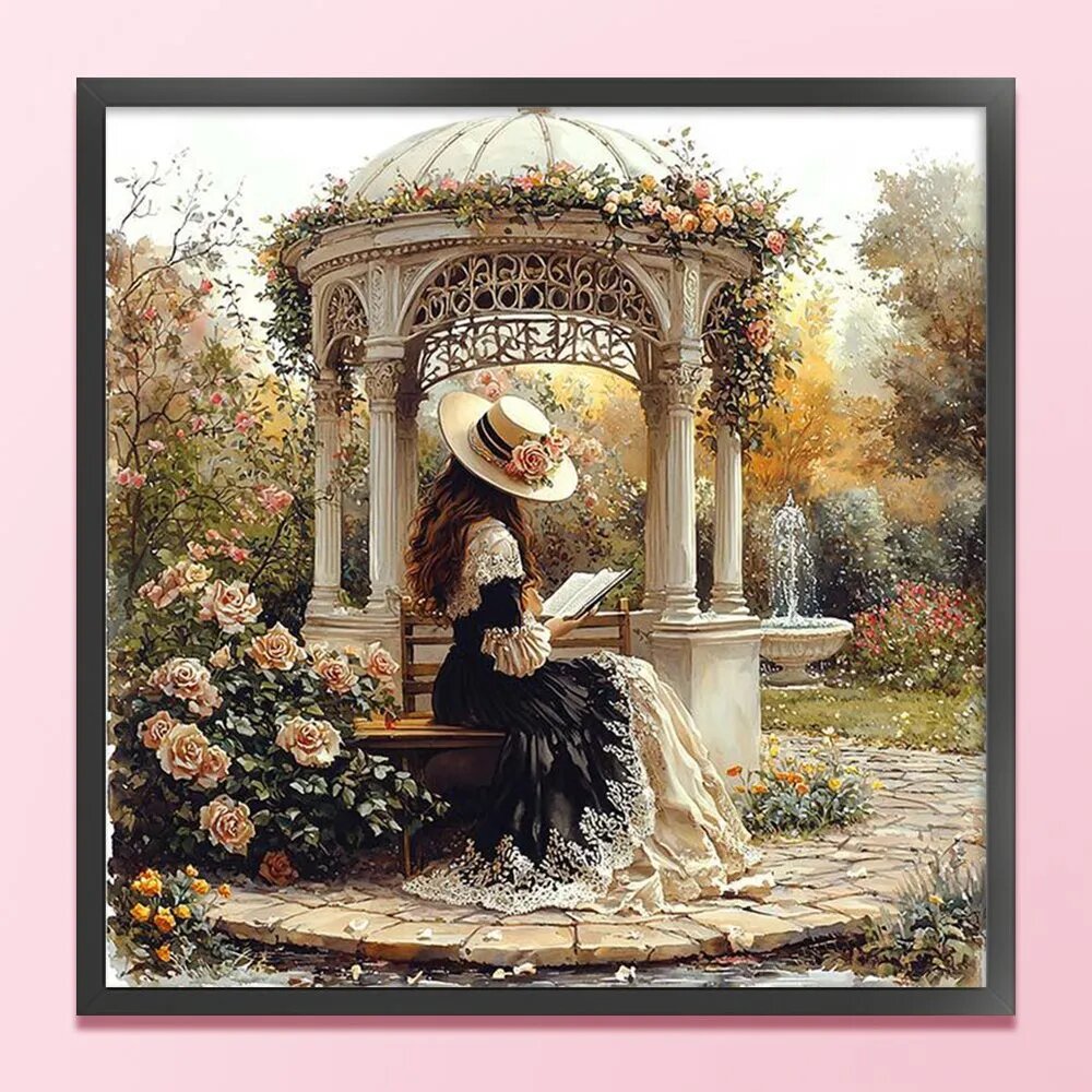 Полная вышивка эко-хлопковой нитью 11CT с принтом для девочек, набор для вышивки крестом, искусство 50x50 см