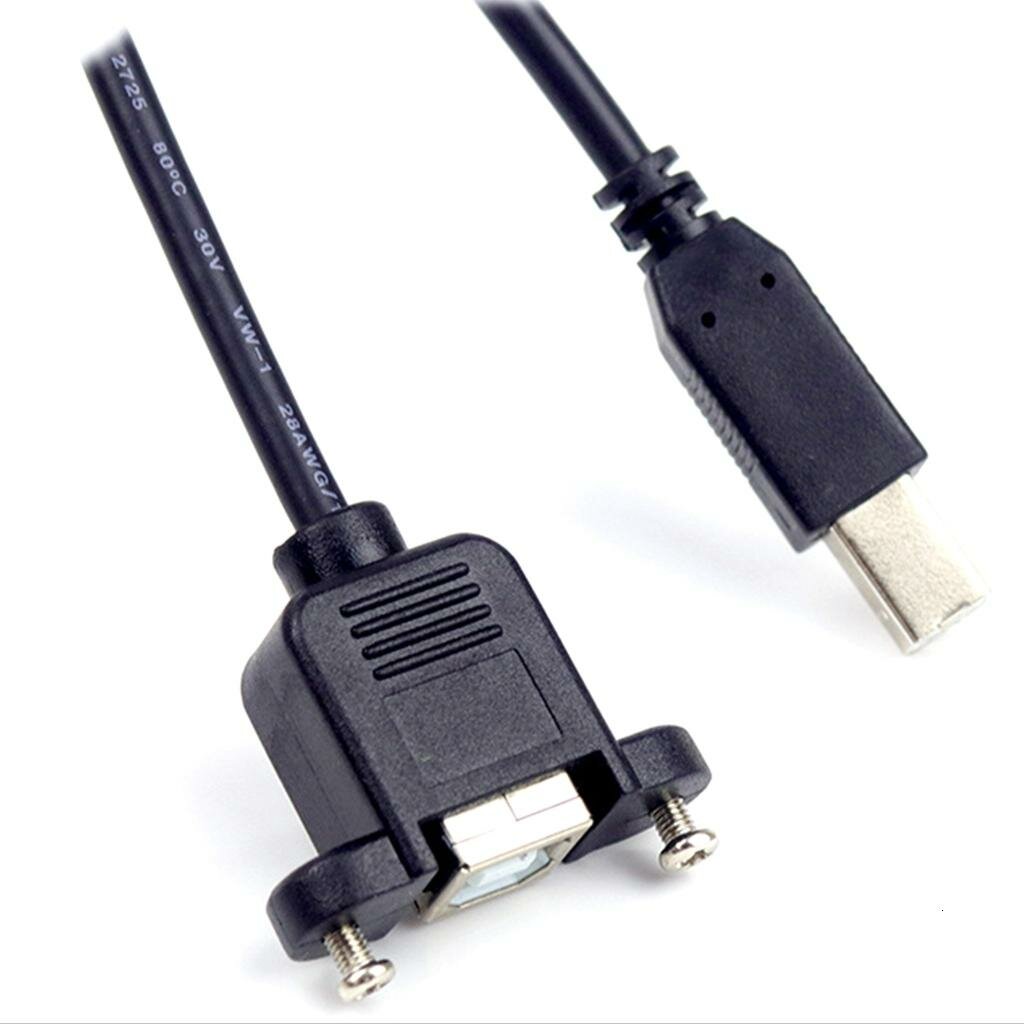 USB-кабель для принтера с фиксирующим зажимом, 0.5m