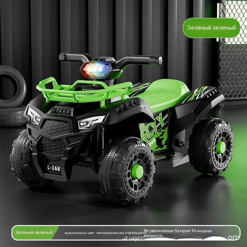 Детский электромотоцикл на 4 колесах с аккумулятором большая машинка-каталка для мальчиков и девочек (подходит детям 2-5 лет, выдерживает до 50 кг