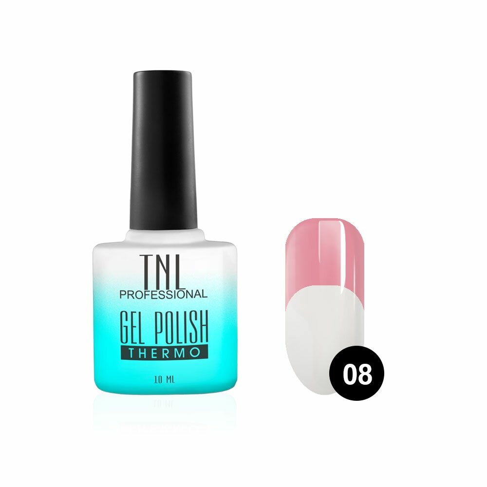 Гель-лак TNL Professional Thermo effect № 08 - розовый/белый (10 мл.)