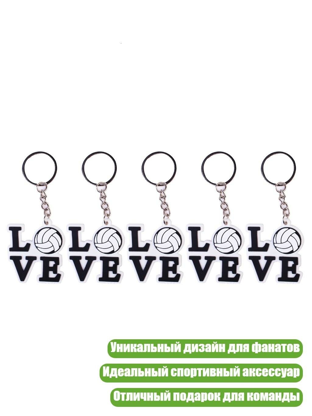 Набор из 5 брелков с волейбольным мячом, ZWY40