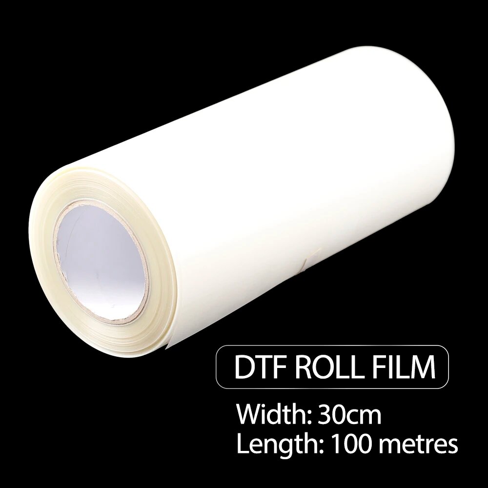 30 см * 100 м A3 DTF PET рулонная пленка матовая печать для футболок, пленка для переноса на одежду для принтеров Epson L1800 1390 с вращающимся кронштейном