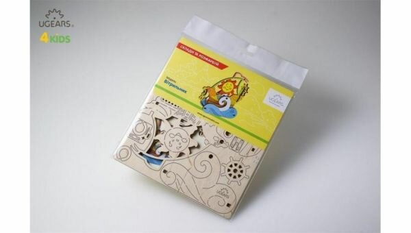 Механическая модель-разукрашка UGEARS 4kids 20005 Парусник