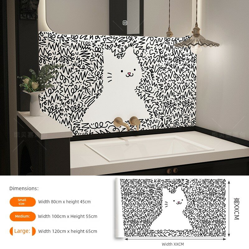 Наклейки для раковины в ванной, наклейки для маскировки плитки на стене унитаза, водонепроницаемые, съемные, без