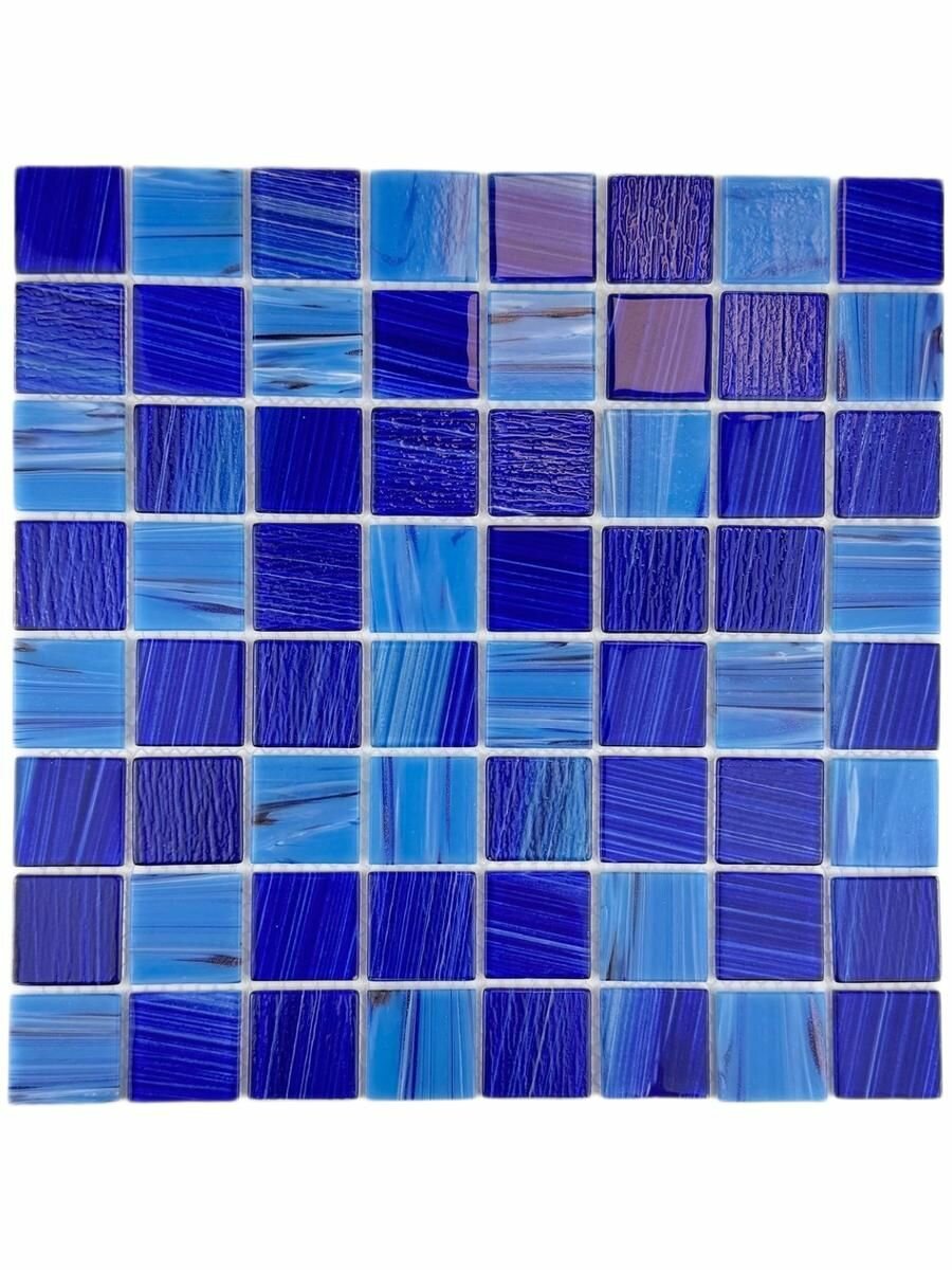 Плитка мозаика стеклянная Alaska dark blue 5 шт