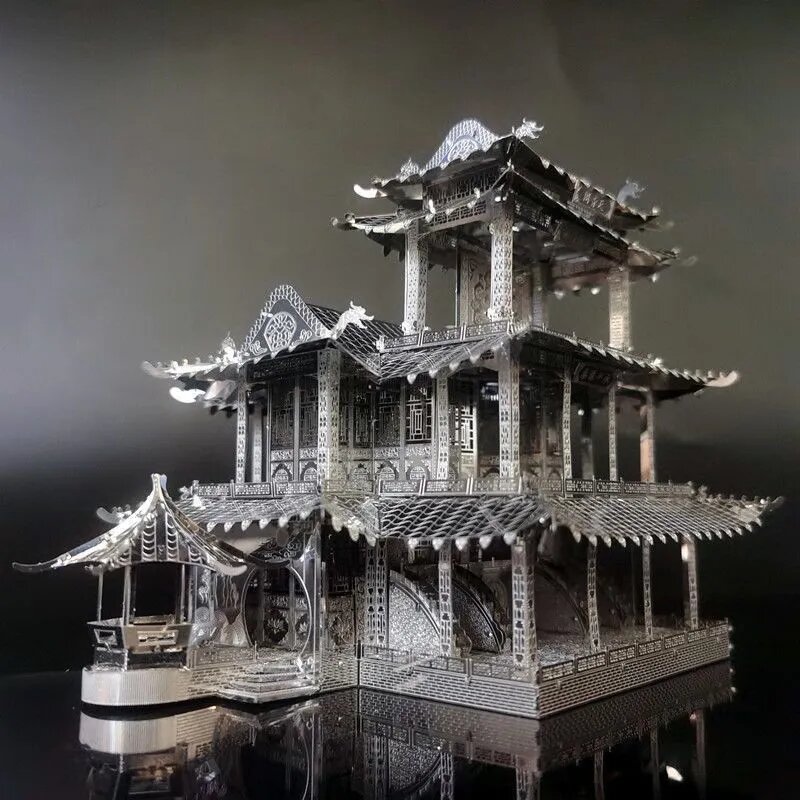Небесный дворец / подарок мужчине на день рождения 3D металлические головоломки DIY Взрослые игрушки