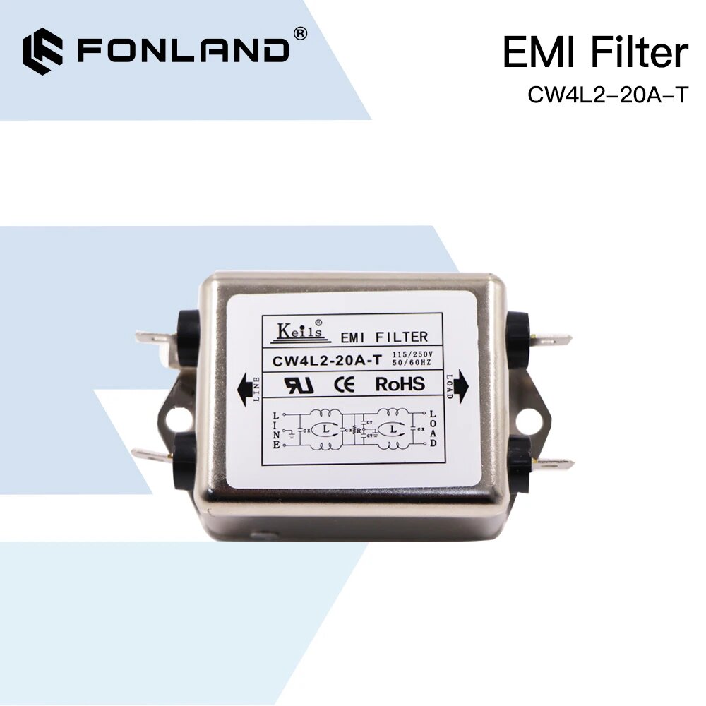 Фильтр электромагнитных помех Fonland CW4L2 20A