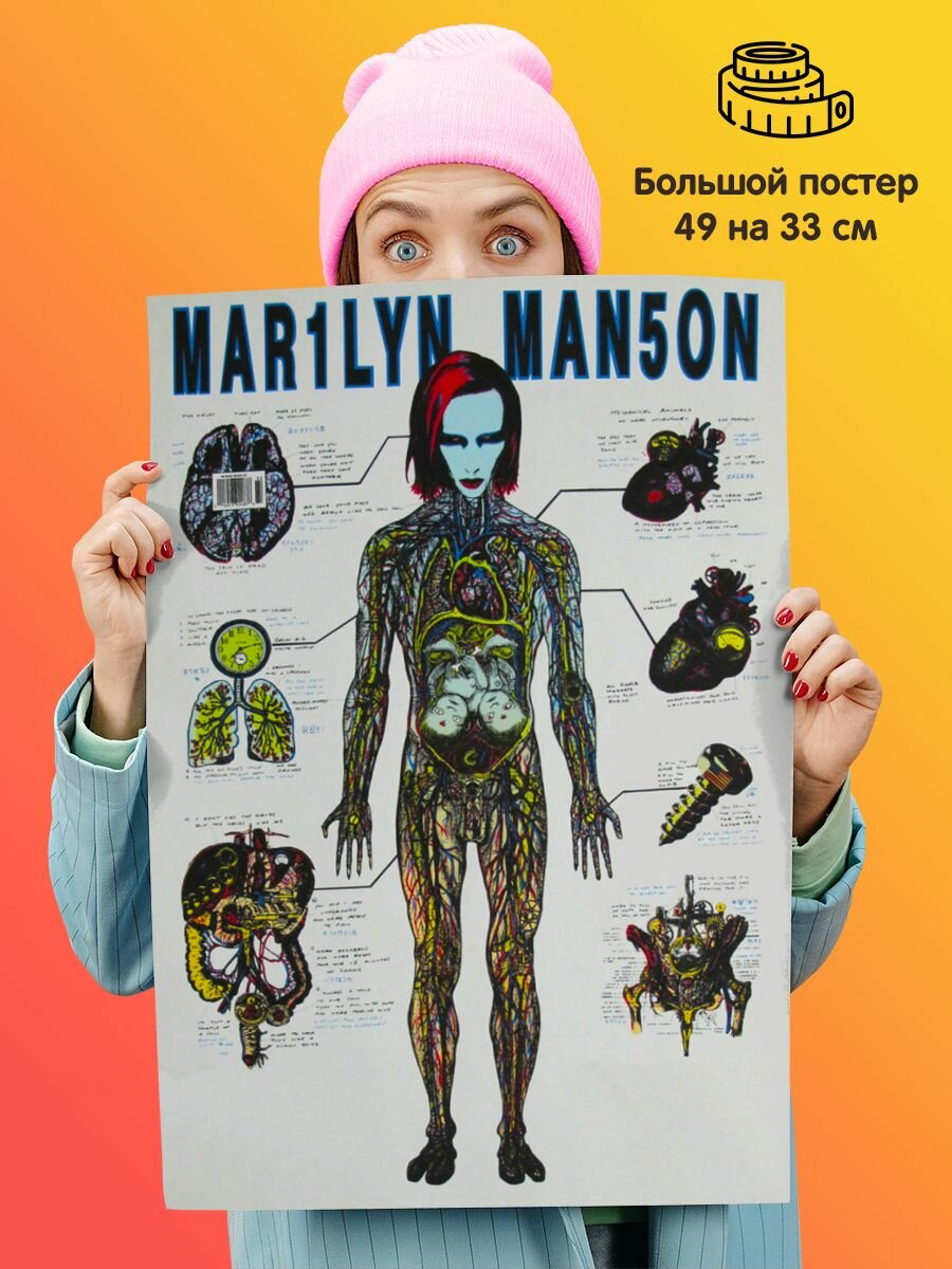 Плакат постер Marilyn Manson Мэрилин Мэнсон