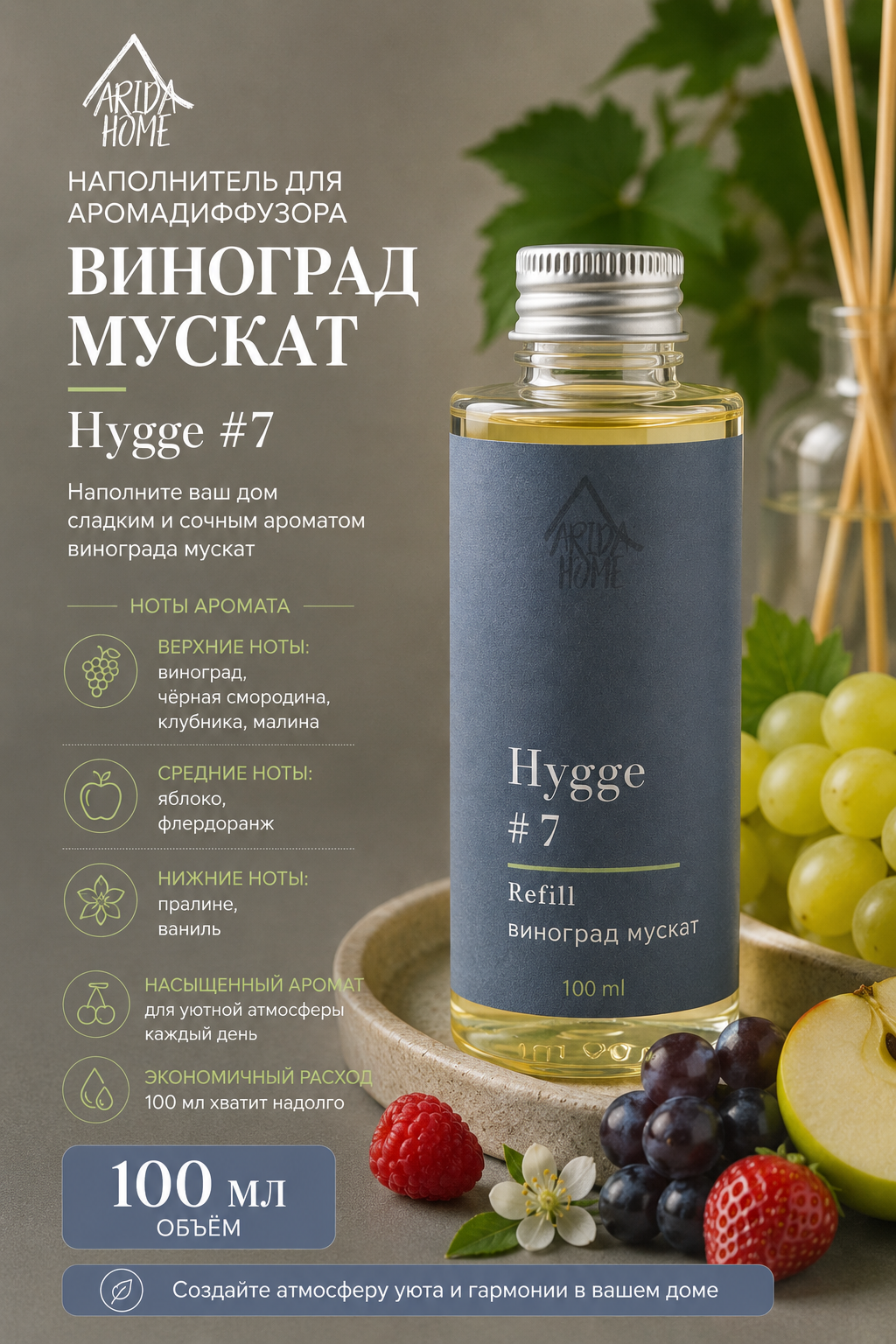 Наполнитель для диффузора парфюм для дома Hygge