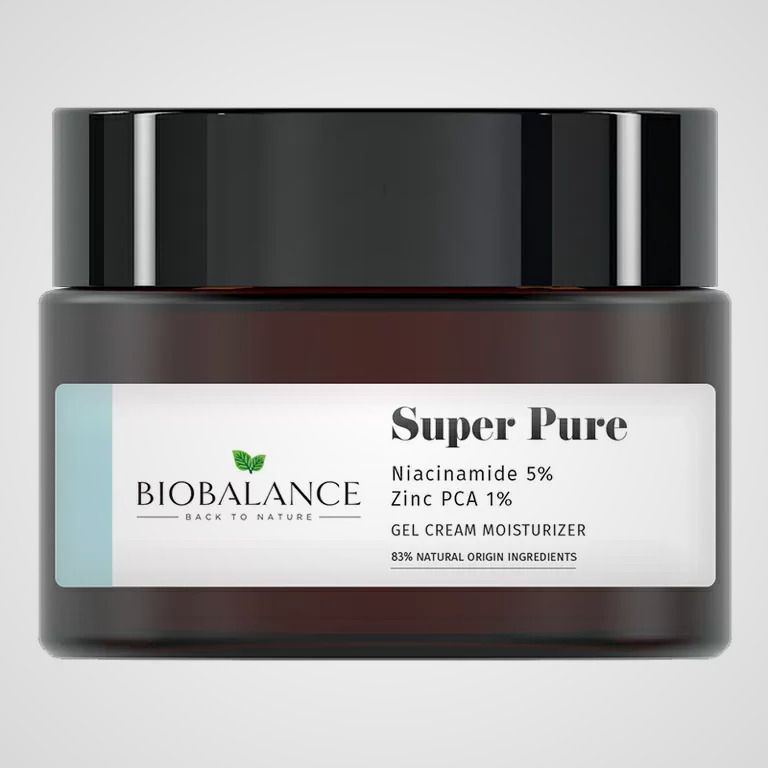 BIOBALANCE SUPER PURE NIACINAMIDE 5% PLUS ZINC 1% GEL CREAM Гель-крем для лица с ниацинамидом 5% + цинк 1% 50 мл