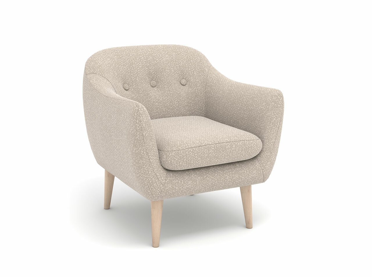 Кресло Delicatex "Лутон", бежевое, с подлокотниками, из текстиля, до 100кг