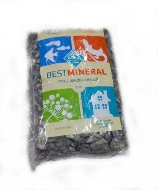 Галька BESTMINERAL, для аквариума, террариума, изумрудная, 30-50мм, 2кг