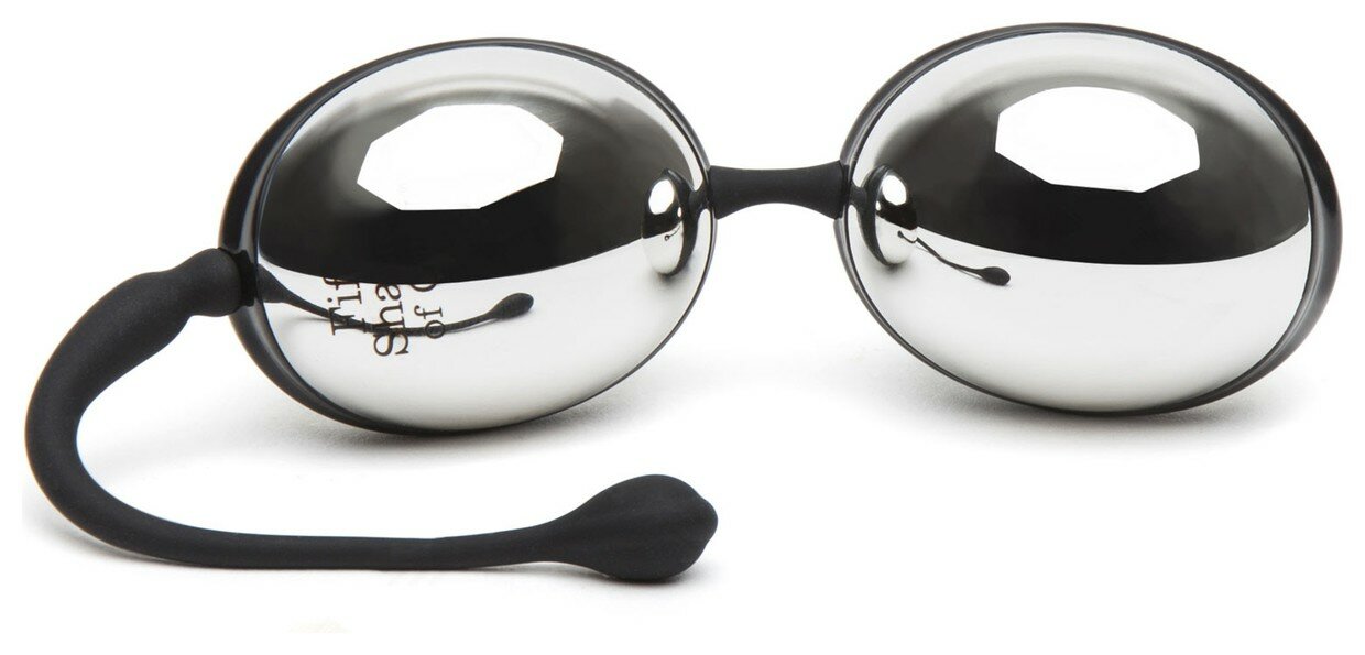 Серебристо-черные вагинальные шарики Inner Goddess Silver Jiggle Balls Fifty Shades of Grey