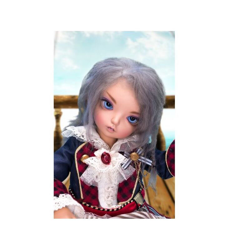 Fairyland LFW-29 Mohair Wig Gray for LittleFee (Серый парик размер 15-17,5 см для кукол ЛитлФи Фейриленд)