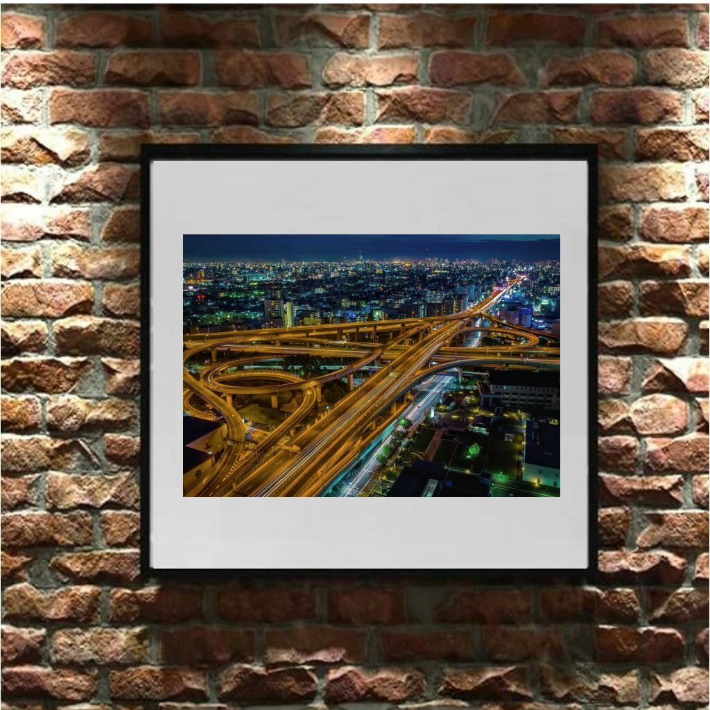 Плакат "City №3" Cool Eshe из коллекции "Города", плакат А4 (29,7 х 21 см) для интерьера