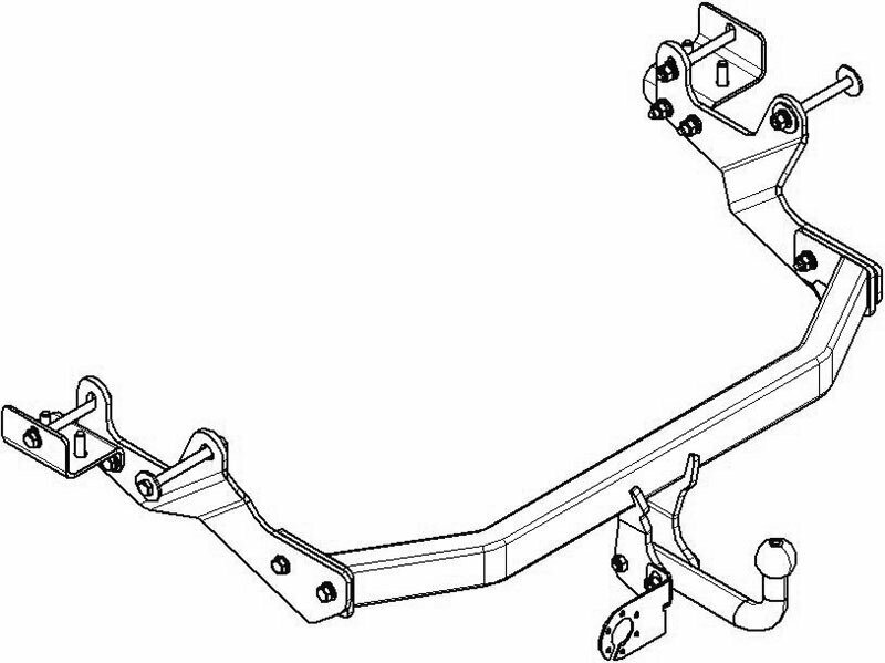 Фаркоп AvtoS для HYUNDAI H I/H 300 (2008) с универсальной электрикой и сертификатом в комплекте, арт.(HY 26+electr)