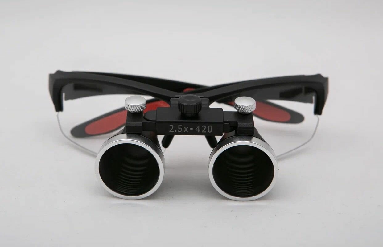 Профессиональные бинокуляры очки-лупы 2,5x-420 для стоматологов.