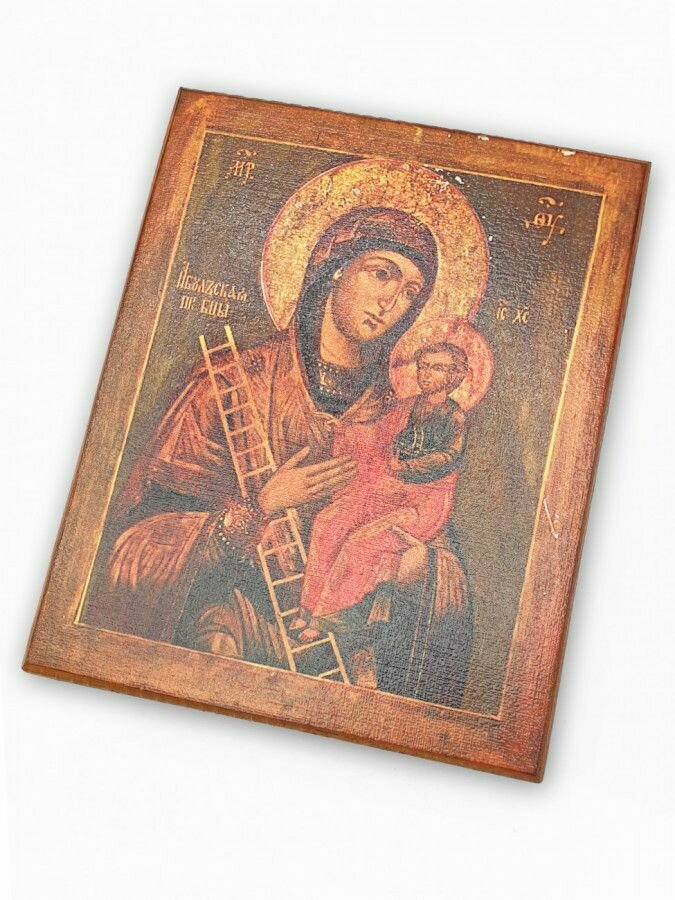 Икона Пресвятой Богородицы Абульская, под старину, 15х17 см