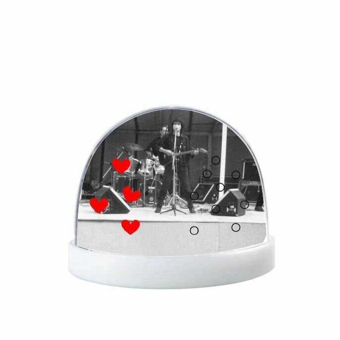 Водяной шар Кино, Виктор Цой №28, блестки-сердечки