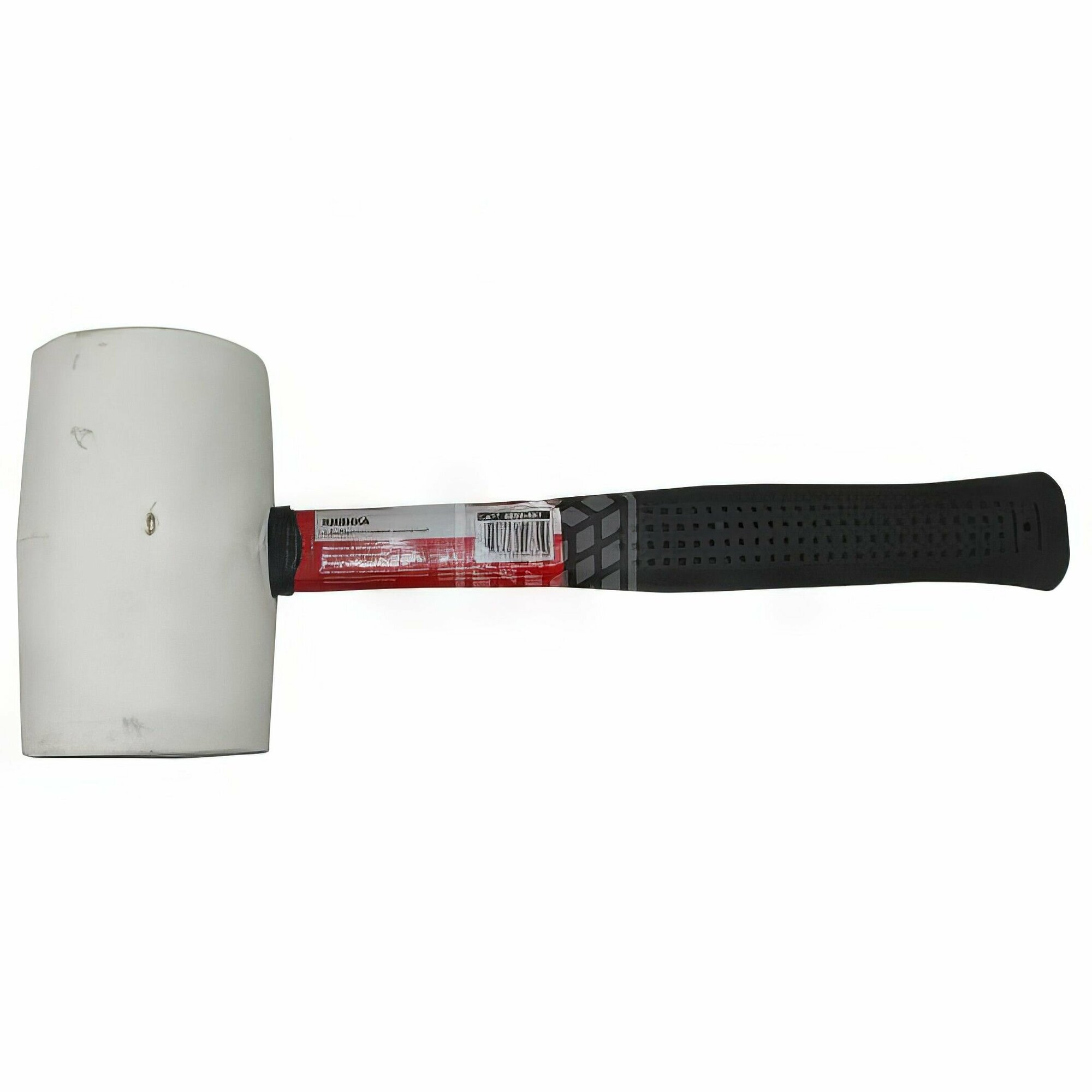 Киянка резиновая c фиберглассовой рукояткой белая, 680 г DERZHI