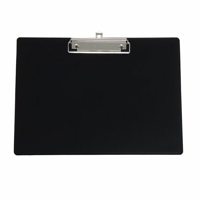 Доска-планшет горизонтальная Brauberg "Number One" A4 с прижимом, черная (232223)