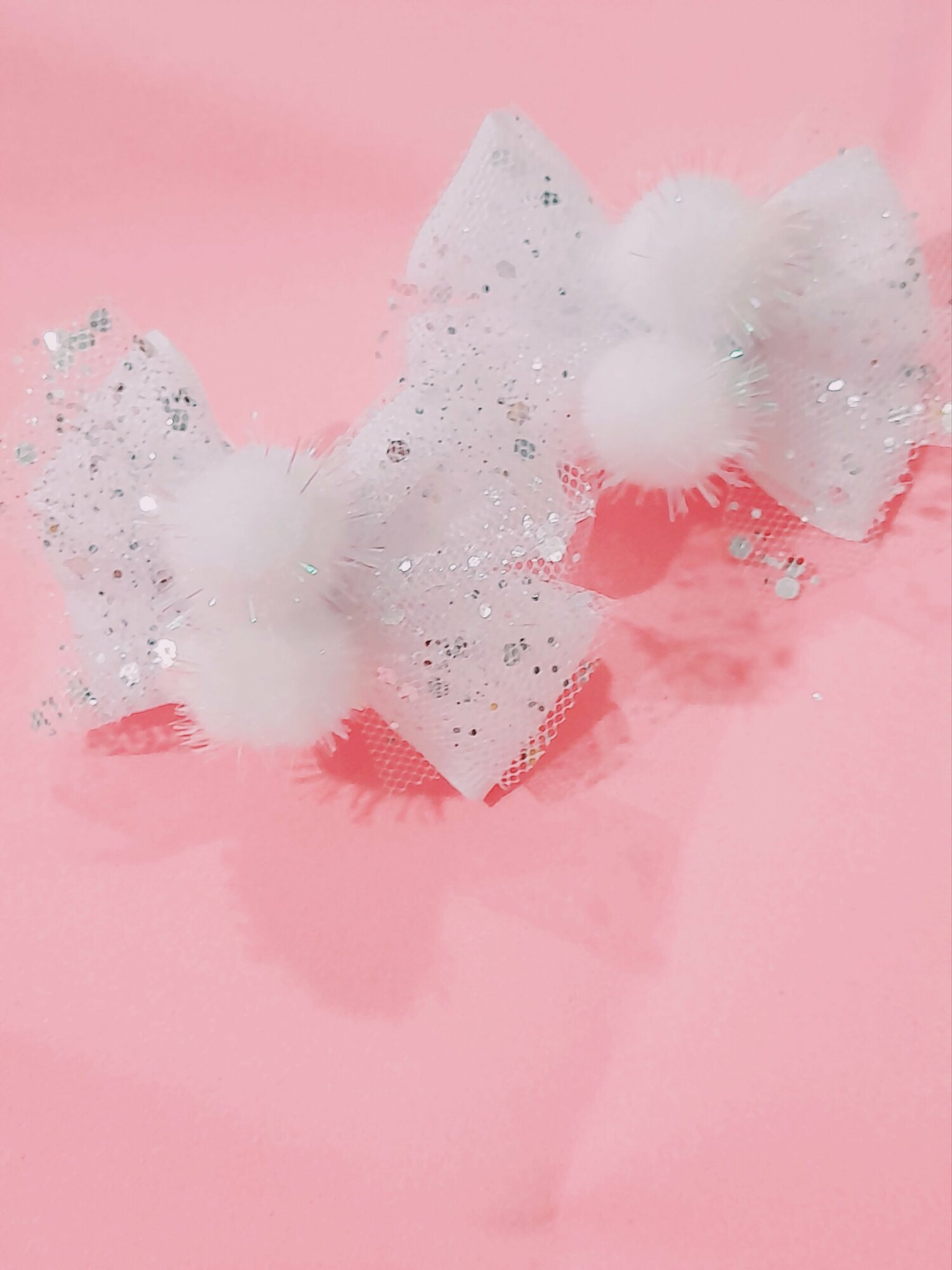 Бант для волос снежинка