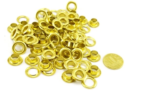 Люверсы №5 8мм нерж золото (уп 50 шт) Proknopka