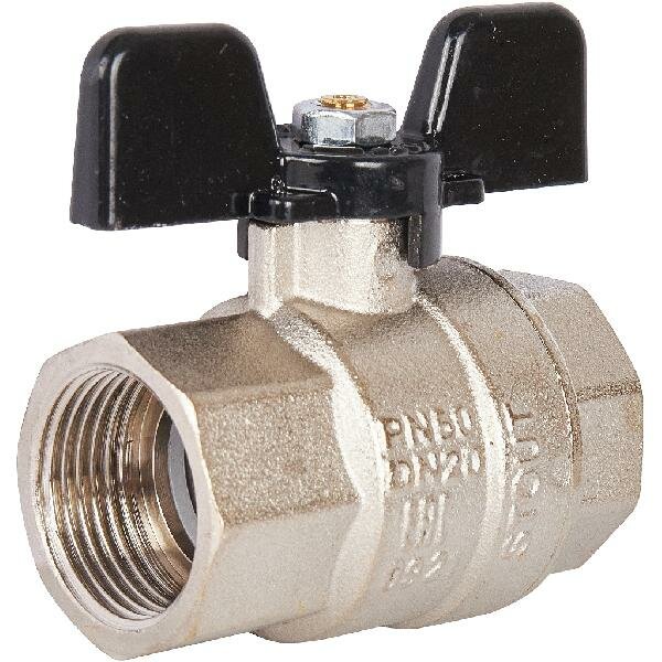 Кран шаровой полнопроходной STOUT ВР/ВР ручка бабочка 3/4 SVB-0002-200020