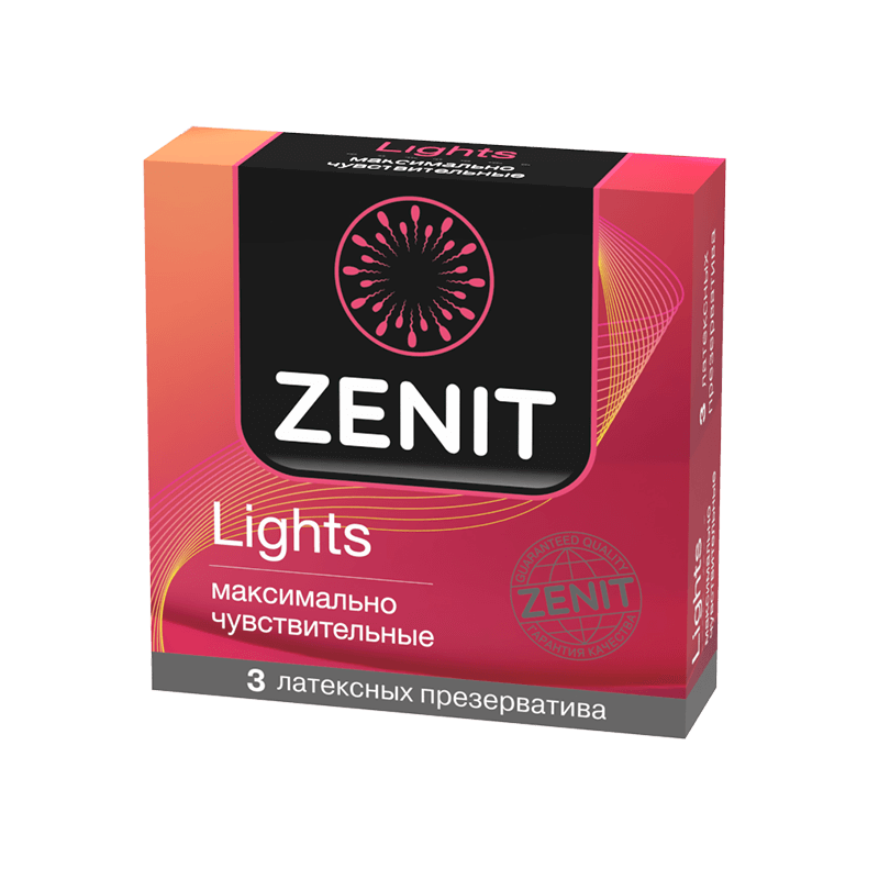 Зенит Презервативы Лайт Гладкие Анатомической Формы Прозрачные №3