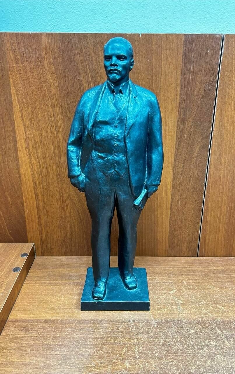 Скульптура Ленин в полный рост Силумин 1973 год, СССР, высота 44,5 см! Редкость!