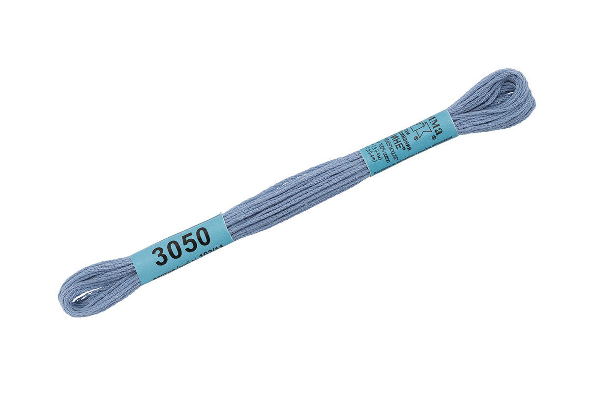 Мулине GAMMA нитки для вышивания 8м. 3050 светло-джинсовый, 1 штука.