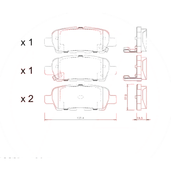 ZIMMERMANN 23871.138.1 (440608H385 / 44060AL585 / 44060AL586) колодки зад nis x-trail / teana / murano / qashqai / ren koleos 01-