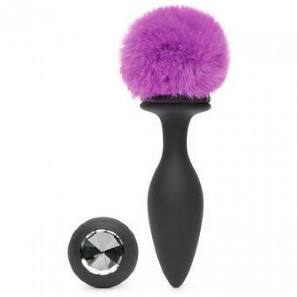 Анальная пробка с вибрацией Happy Rabbit Large Rechargeable Vibrating Bunny Tail Butt Plug 5