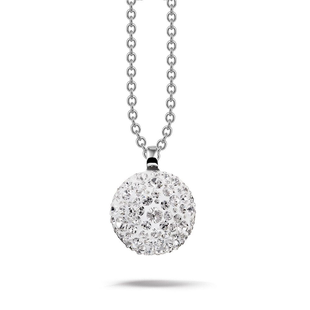 Колье, серебро, 925 проба, родирование, кристаллы Swarovski