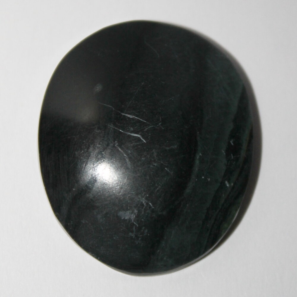 Коллекционный кабошон обсидиан, 31х26х3 мм, Армения, "True Stones"